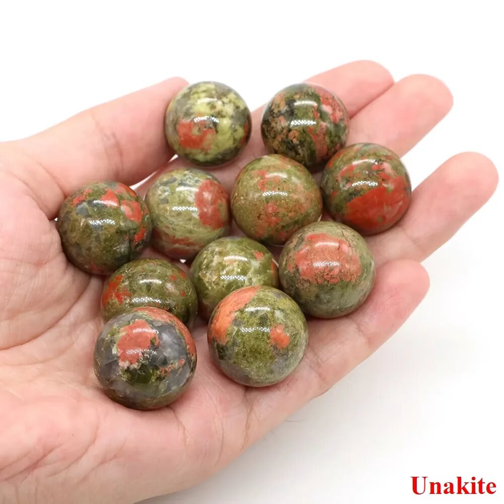Шары из унакита, 20 мм, 1 шт.