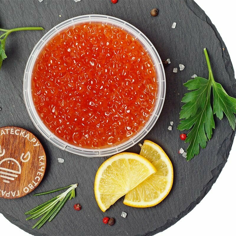 Икра красная горбуши 250г, Деликатеска, вылов Сахалин 2025г, малосоленая, премиум