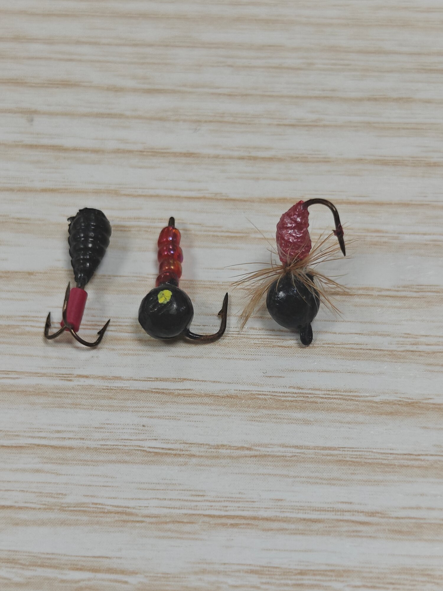 Мормышки для рыбалки, вольфрамовые, ассорти набор 3 шт, 0,60гр/0,72гр/0,82гр