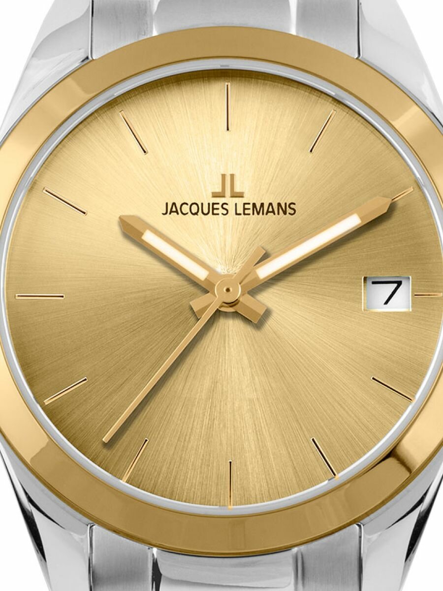 Наручные часы JACQUES LEMANS, серебристый/золотистый — фото 1