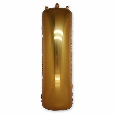 Воздушный шар фольгированный GRABO Буква I, золотой, 40"