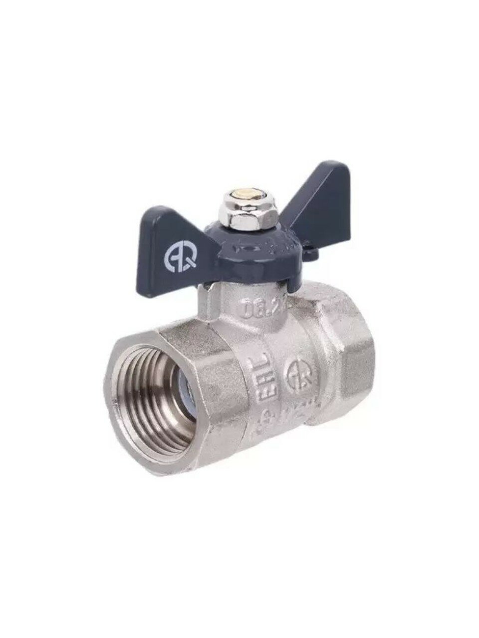 Кран для воды, 1/2', г-г, латунь, ручка-бабочка, AquaLink