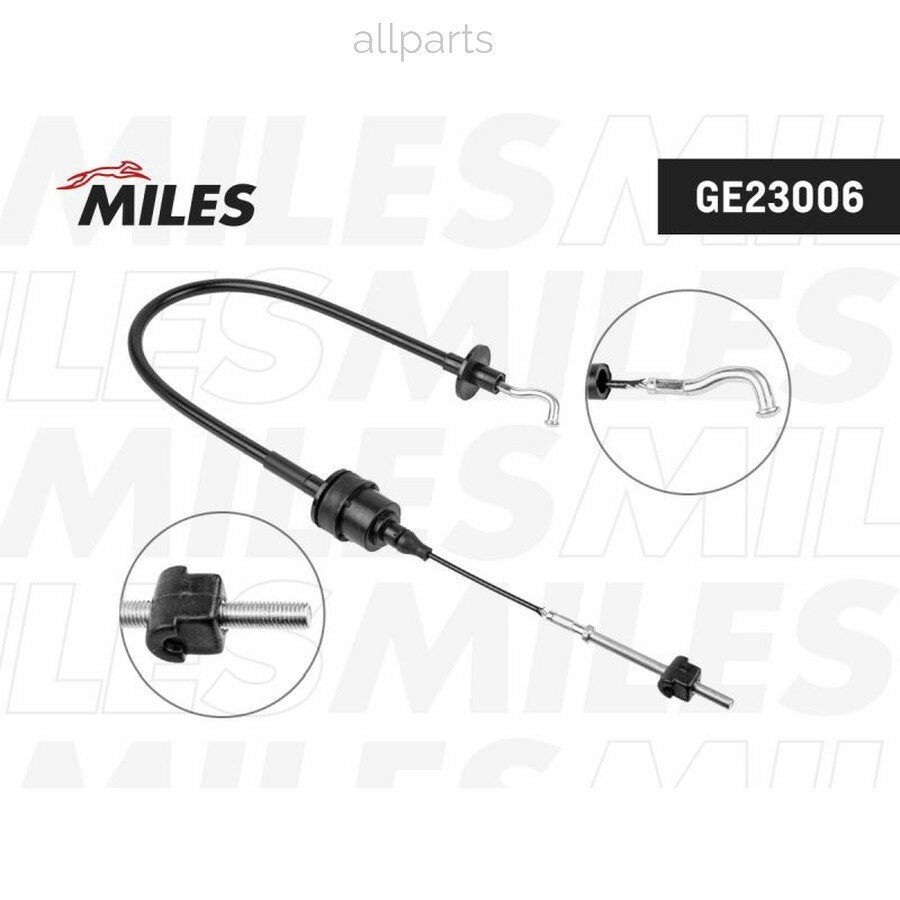 MILES GE23006 Трос управления сцеплением VW GOLF III/OPEL ASTRA F/KADETTE 1.4-2.0 84-01
