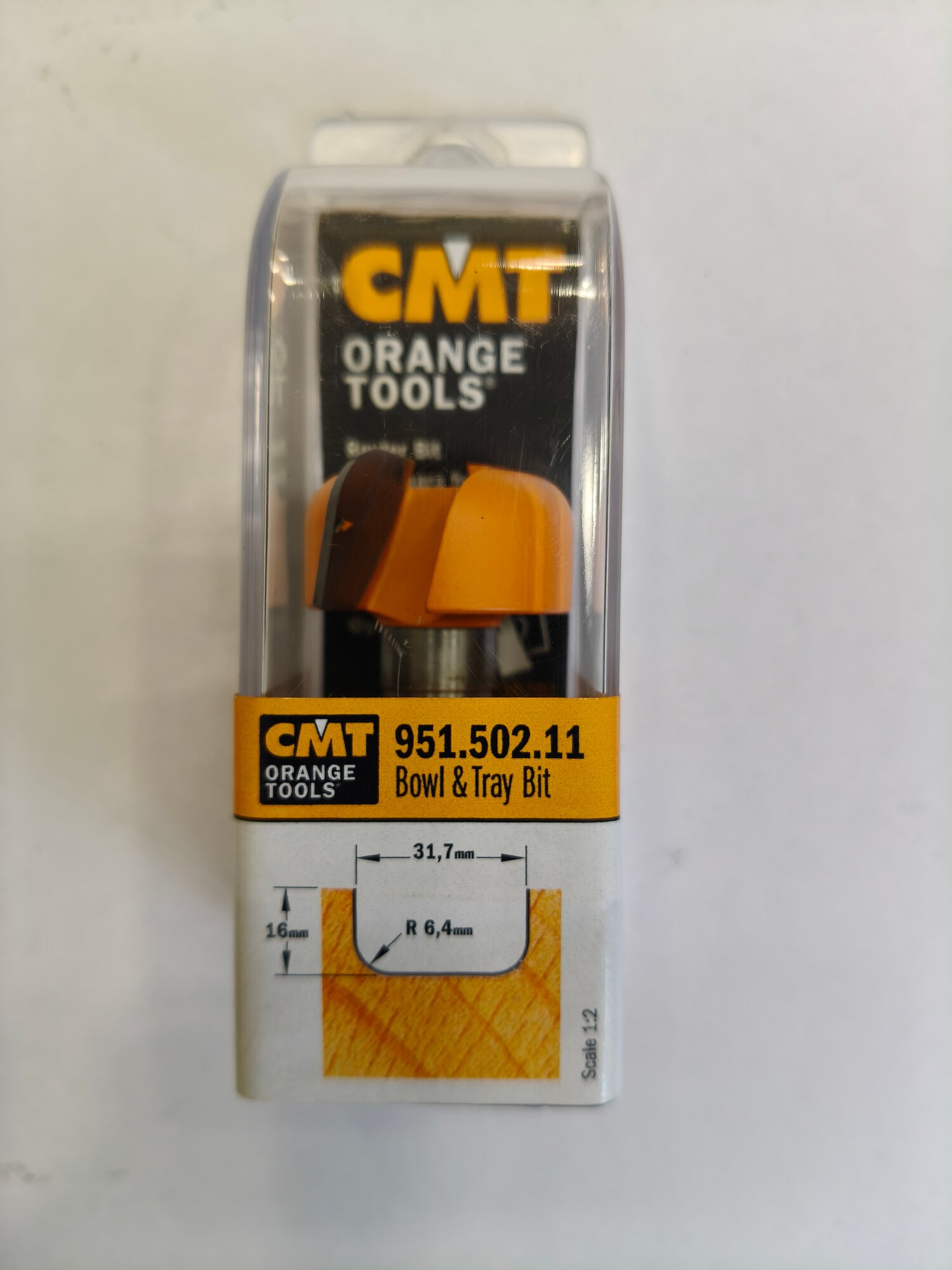 Фреза CMT 951.502.11, пазовая, для дерева, с твердосплавной рабочей частью, 31,7х16х12мм