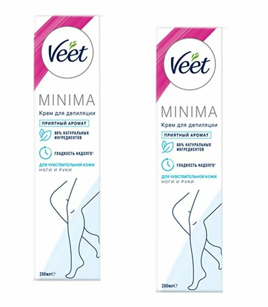 Крем Veet Minima для депиляции для чувствительной кожи, 200мл 2шт