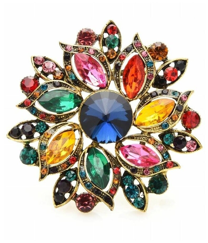 Брошь, стразы