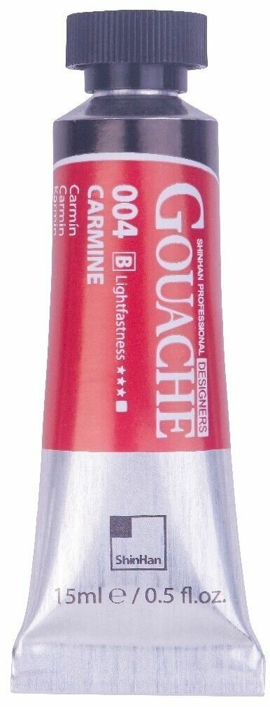 Гуашь Shinhan Art Professional Designers №4 Кармин, туба 15мл.