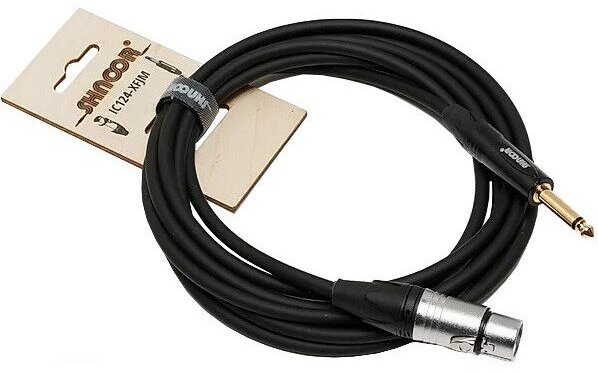 Кабель аудио 1xJack - 1xXLR Shnoor IC124-XFJM 1.5m