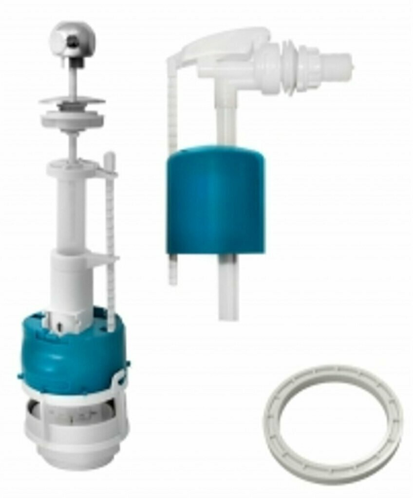 Арматура для бачка сливная/наливная боковое подключение кнопка хром 1/реж Инкоэр СБ1-БпрН-А-В