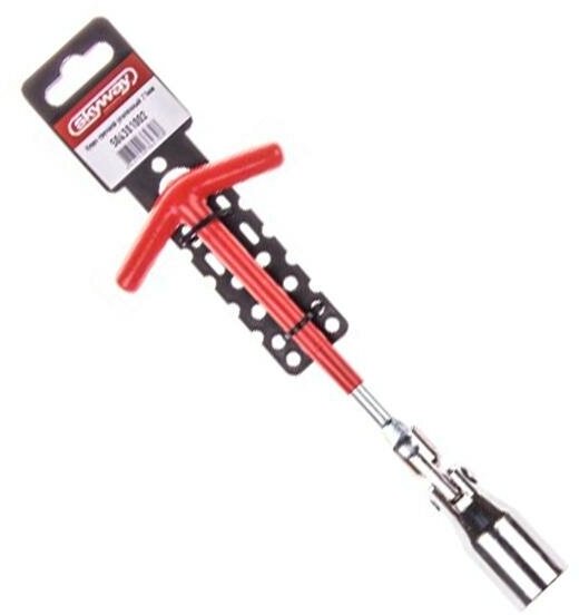 Ключ свечной с карданом 21мм усиленный SKYWAY