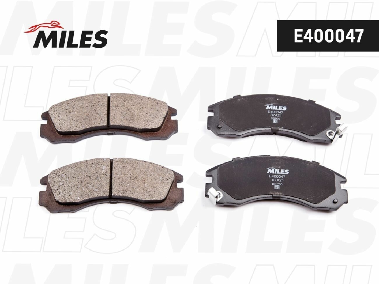 Колодки тормозные дисковые передние Miles E400047 для а/м Mitsubishi Outlander (06-)