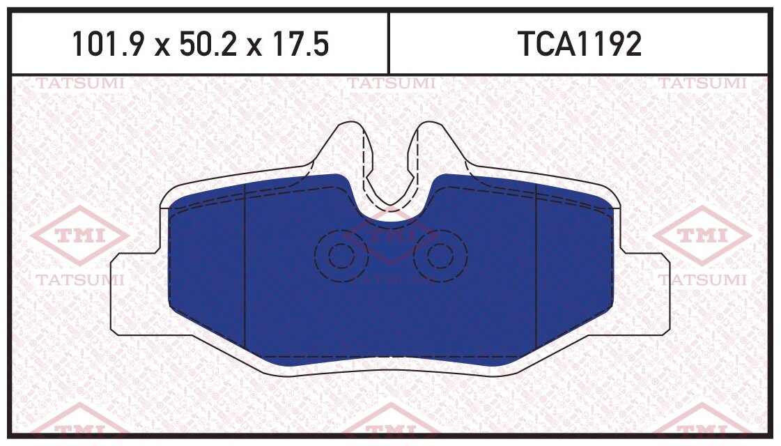Колодки тормозные дисковые зад TATSUMI TCA1192
