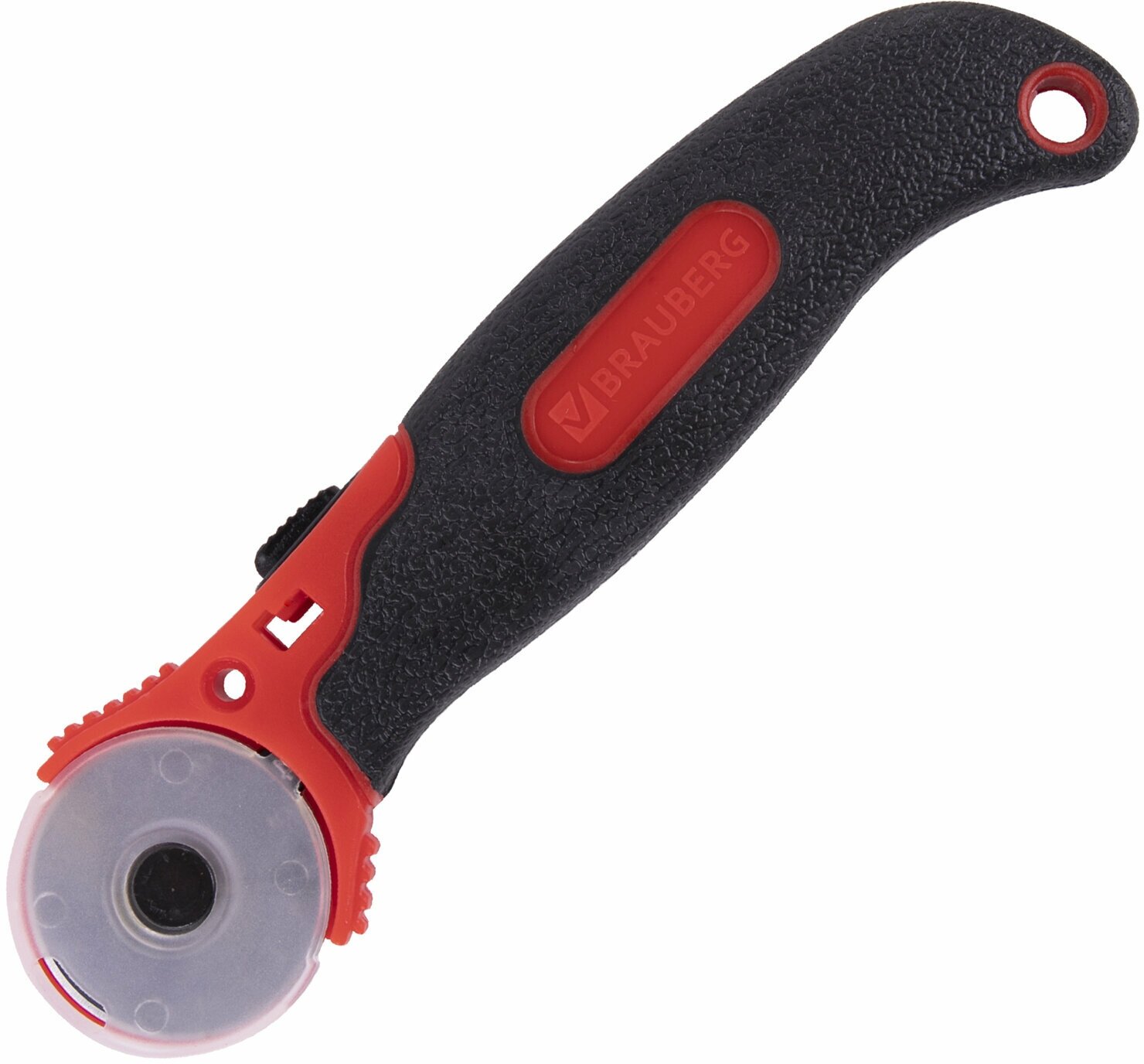 Упаковка 4 шт. Нож раскройный роликовый 28 мм BRAUBERG, круглое лезвие, резиновые вставки, 238089