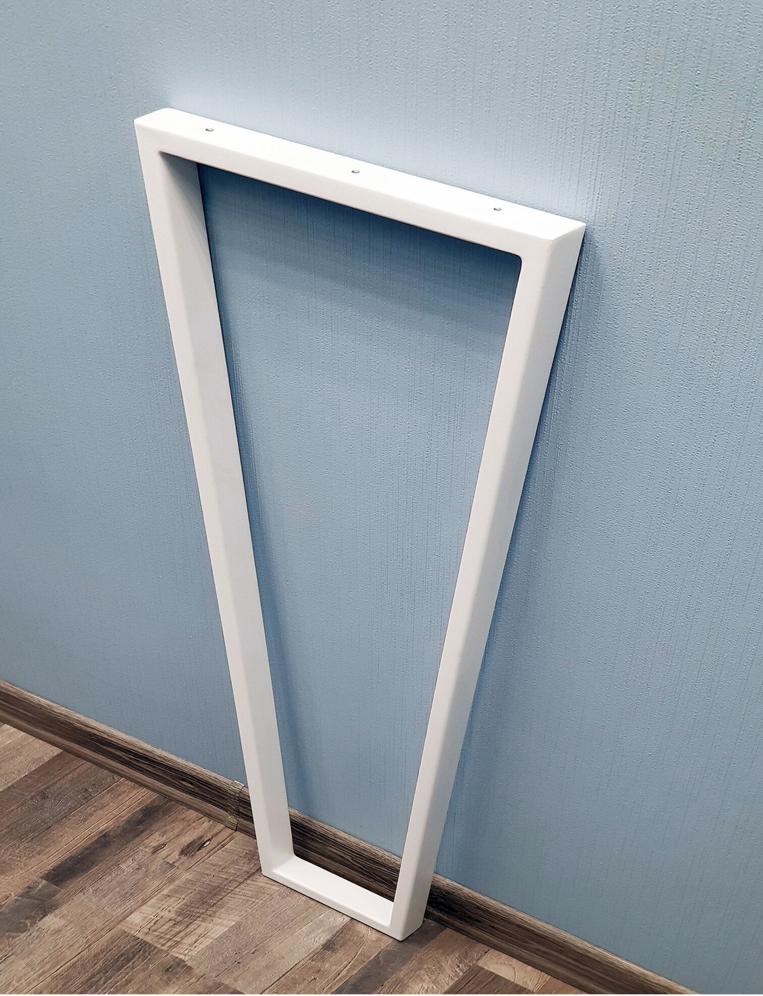 Опора для стола белая 875 550 40 Трапеция Лофт барная металлическая 1 шт.