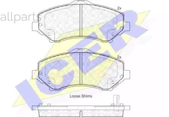 ICER 181908 Колодки тормозные