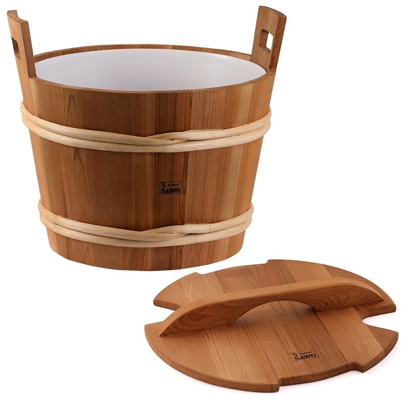 Запарник SAWO 40л. из кедра с крышкой