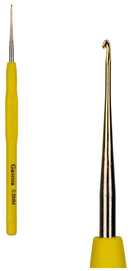 "Gamma" RCH крючки с прорезин. ручкой сталь d 0.80 мм 13 см в блистере d 0.80 мм