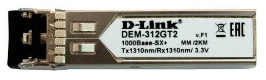 Модуль SFP D-link 312GT2/A1A mini-GBIC 1000Base-SX MM, LC, 2km, DDM