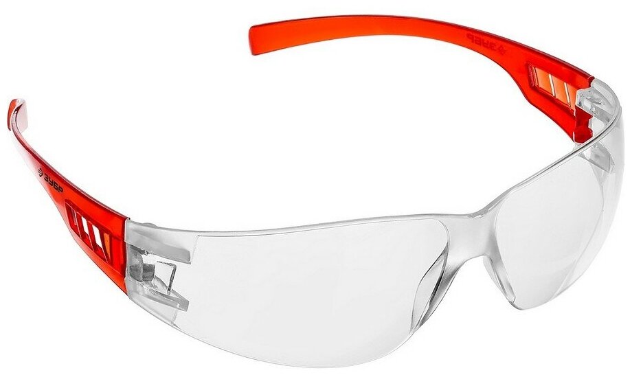 Облегчённые прозрачные защитные очки мастер широкая монолинза, открытого типа ЗУБР 110325_z01