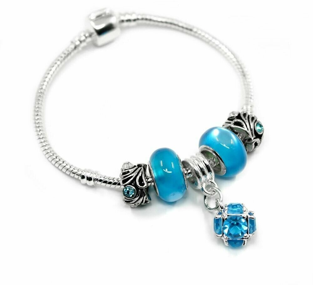 Браслет-цепочка, стекло, муранское стекло, стразы