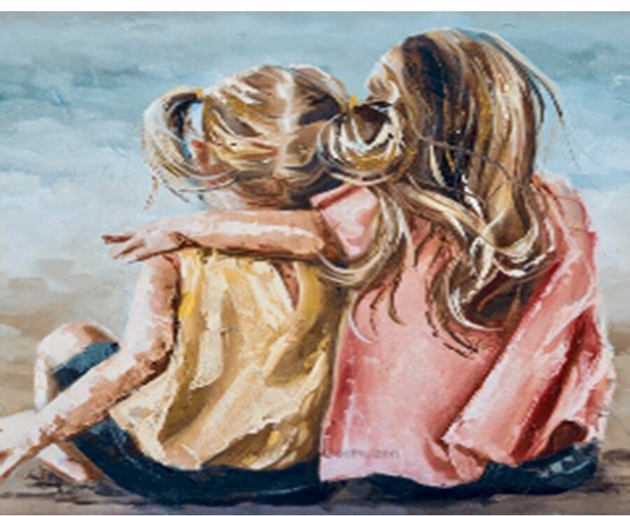 Картина по номерам "Подружки" 40х50 см, хлопковый холст на подрамнике, акрил, АртТойс