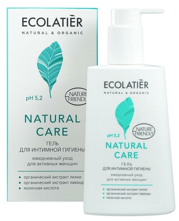 Гель для интимной гигиены Natural Care Ежедневный уход, 250 мл, Ecolatier