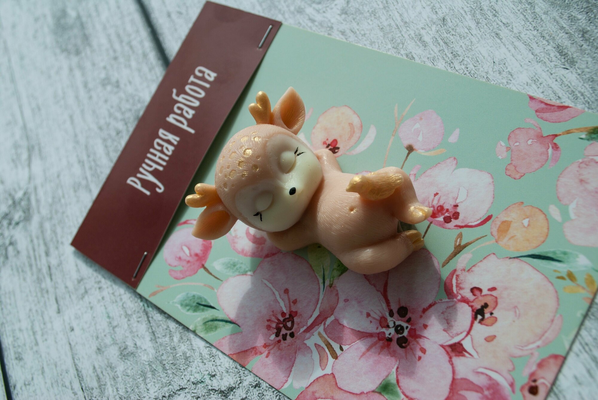 Мыло ручной работы "Олененок Бэмби" / Подарок для ребенка / Олень / Сувенирное мыло