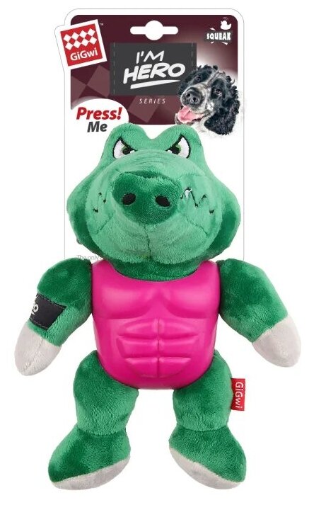 Игрушка для собак GiGwi "I'am Hero" Крокодил с пищалкой 21см