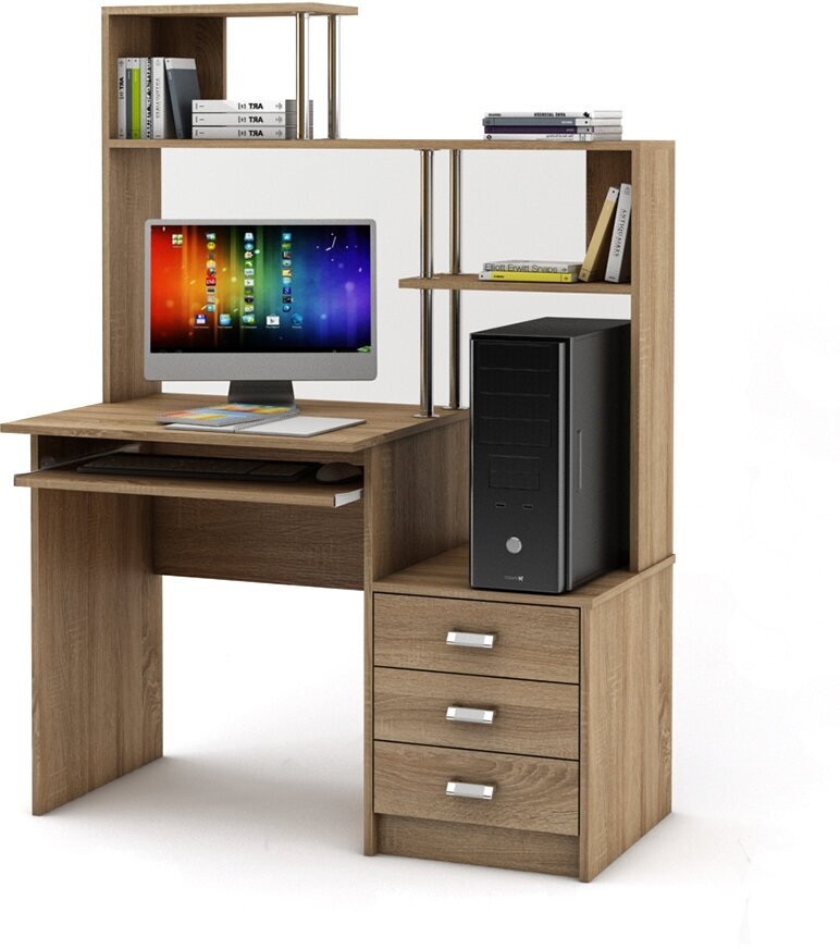 Стол компьютерный, стол письменный Имидж (Арсенал) 26 Дуб сонома