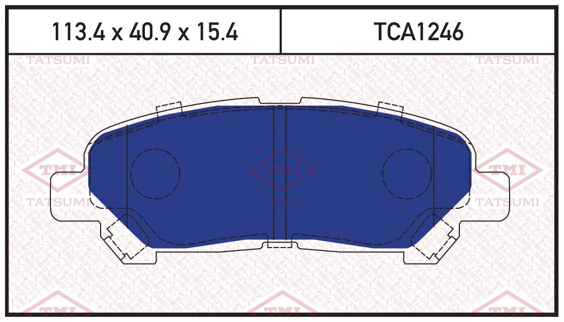 Колодки тормозные дисковые зад TATSUMI TCA1246