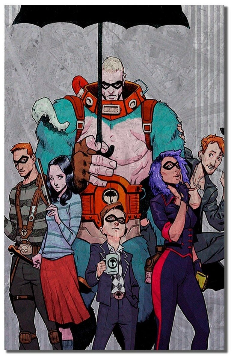 Картина интерьерная на рельефной доске, рисунок Сериал Академия Амбрелла 5218