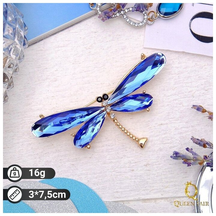 Брошь, стекло, стразы