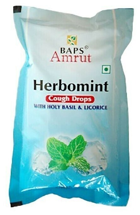 Леденцы от кашля Гербоминт с тулси и солодкой Baps Amrut 20 шт