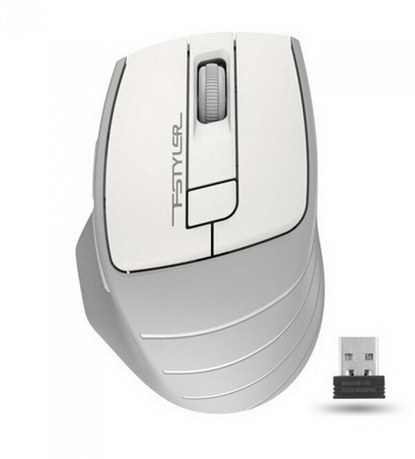 Мышь беспроводная A4Tech FG30 WHITE бело-серая