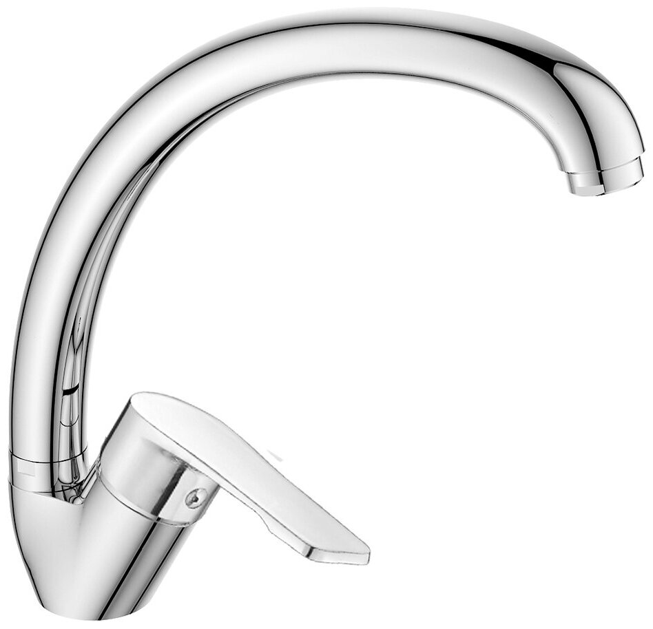Смеситель DECOROOM DR23021 одноручный для кухни с высоким поворотным изливом
