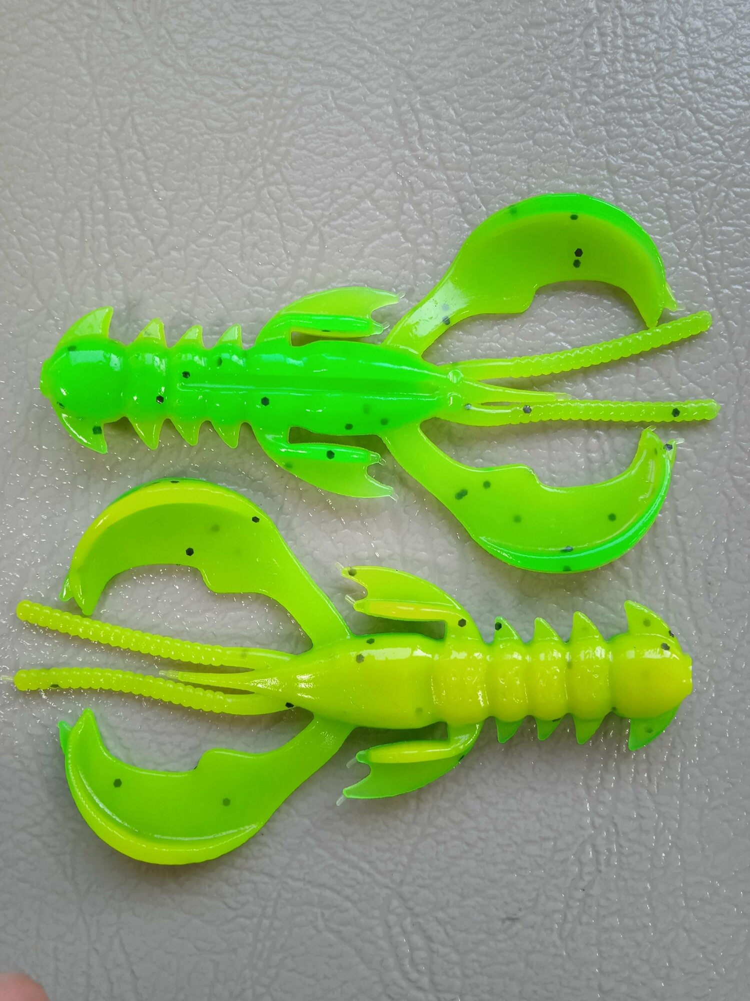 Силиконовая приманка Рак (Yabby) 80 мм, Светло-зеленый (Green Lime) 5 шт. уп.