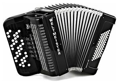 Romance602-II-72/60-BK Romance 602 Аккордеон кнопочный 60/72/II/3, черный, Weltmeister