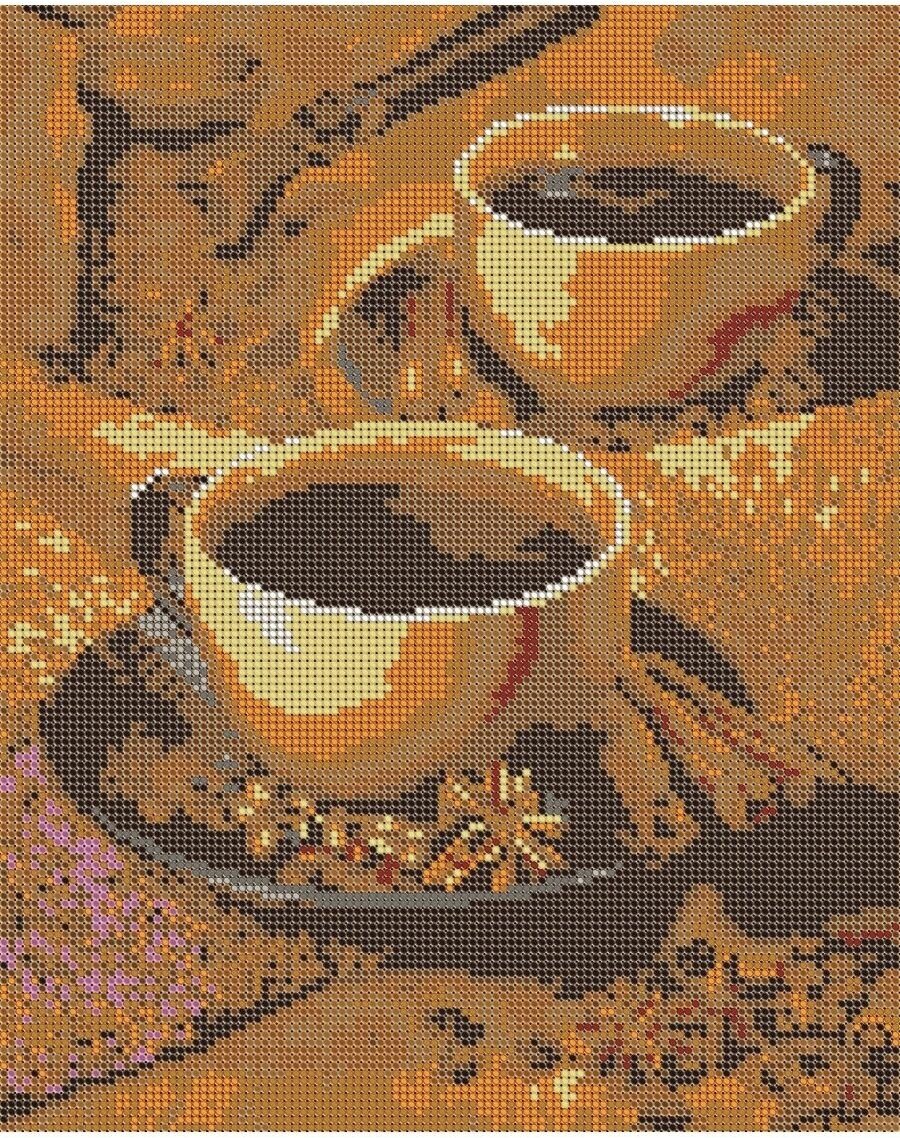 Алмазная мозаика набор полная выкладка Кофе