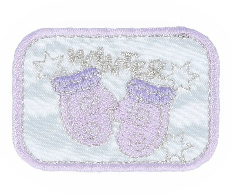 Annet на клеевой основе №7 7-939D варежки фиолетового цвета 4х5.5 см, фиксация на коже