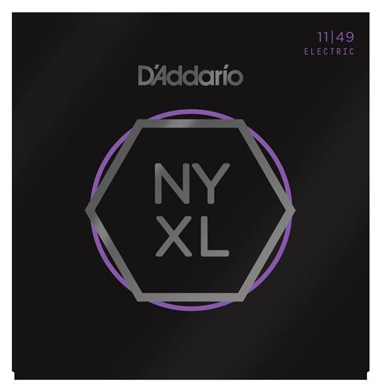 NYXL1149 NYXL Комплект струн для электрогитары, никелированные, Medium, 11-49, DAddario