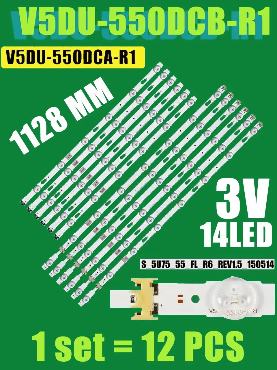 Светодиодная для V5DU-550DCA-R1 V5DU-550DCB-R1 UE55JU6640 UE55JU6650 UE55JU6000 UE55JU6050U UE55MU6172 UE55KU6075 UE55MU6102