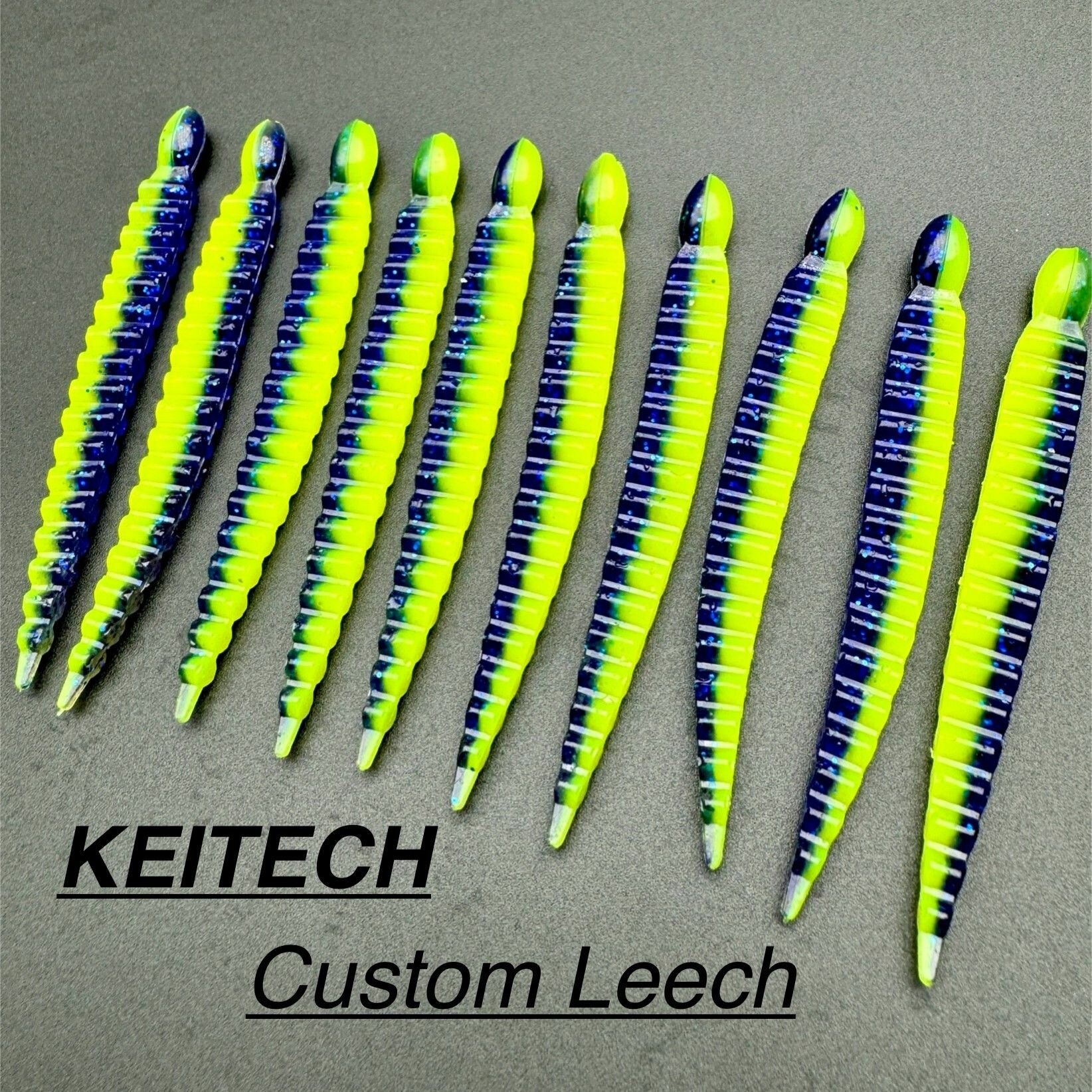 Силиконовая приманка KEITECH Custom Leech 8 см (упаковка - 10 шт) на окунь, щуку, судак