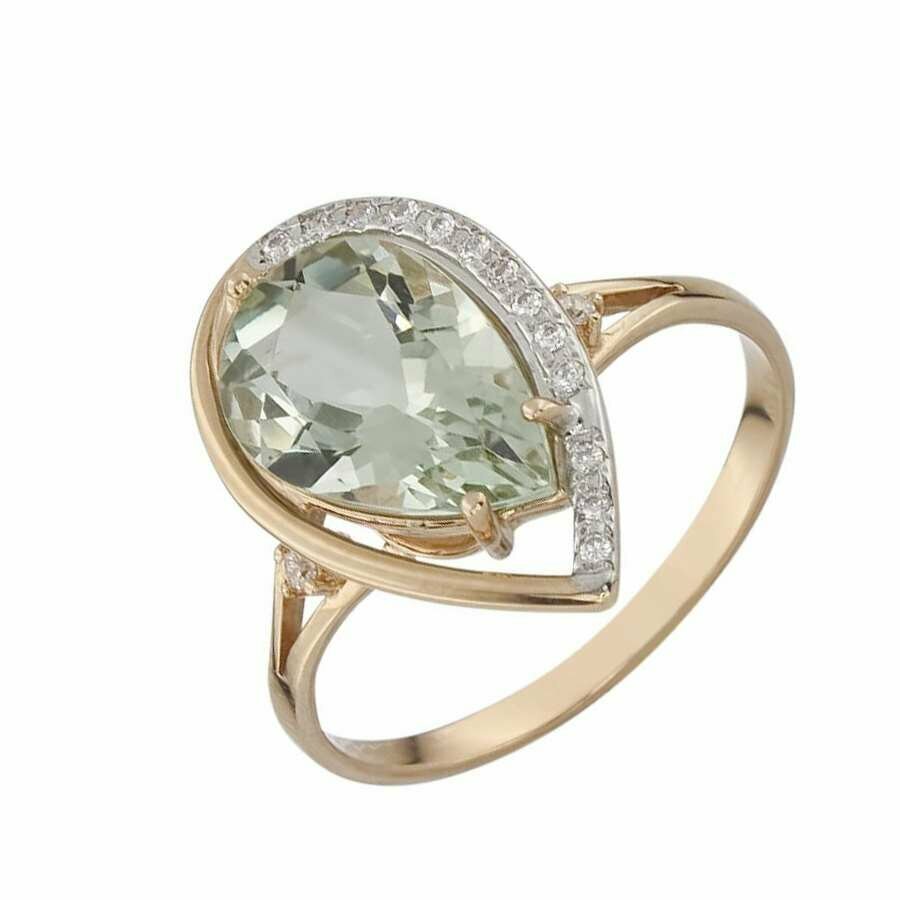 Кольцо, красное золото, 585 проба, аметист