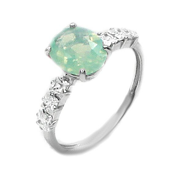 Кольцо, серебро, 925 проба, родирование, фианит