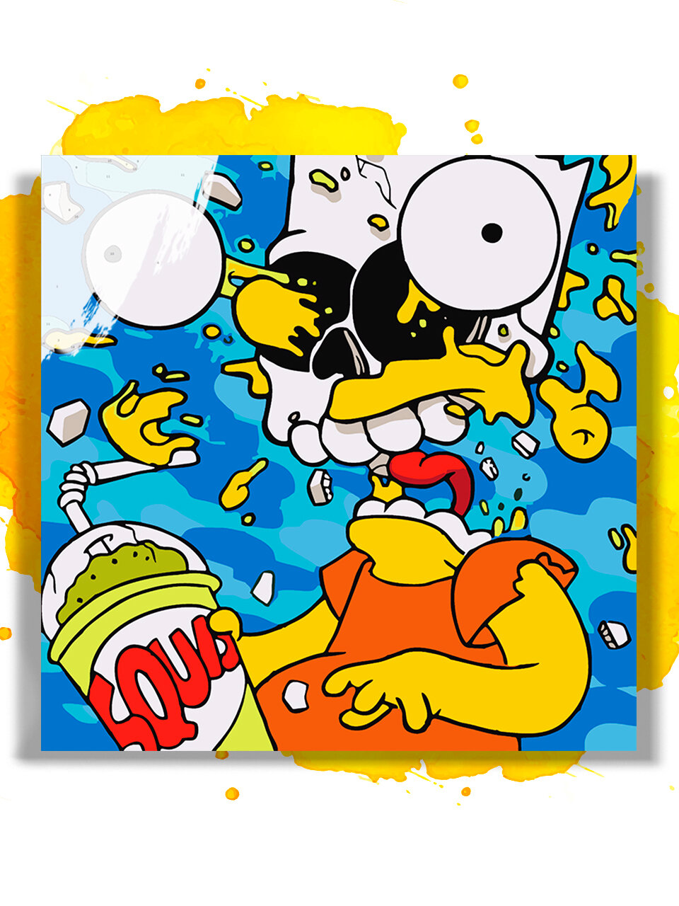 Картина по номерам на холсте Симпсоны - Бум Барт, 40 х 40 см