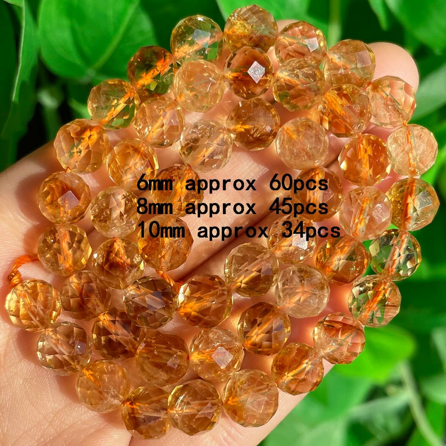 Натуральные желтые цитриновые бусины Xilitata 6 8 10 мм 8mm, 15inches