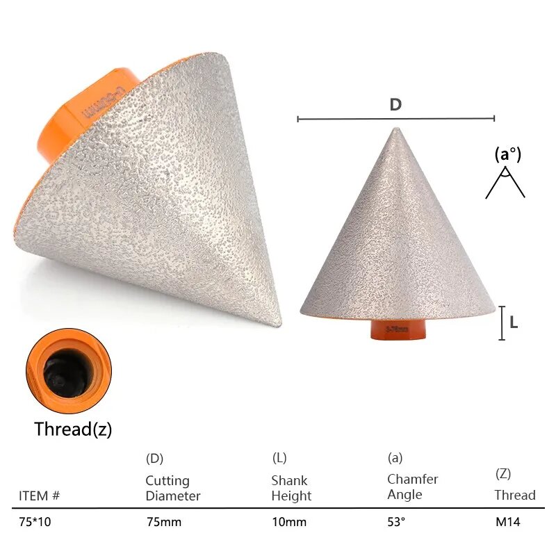 Алмазные фаски XCAN M14 20-75 мм 75mm