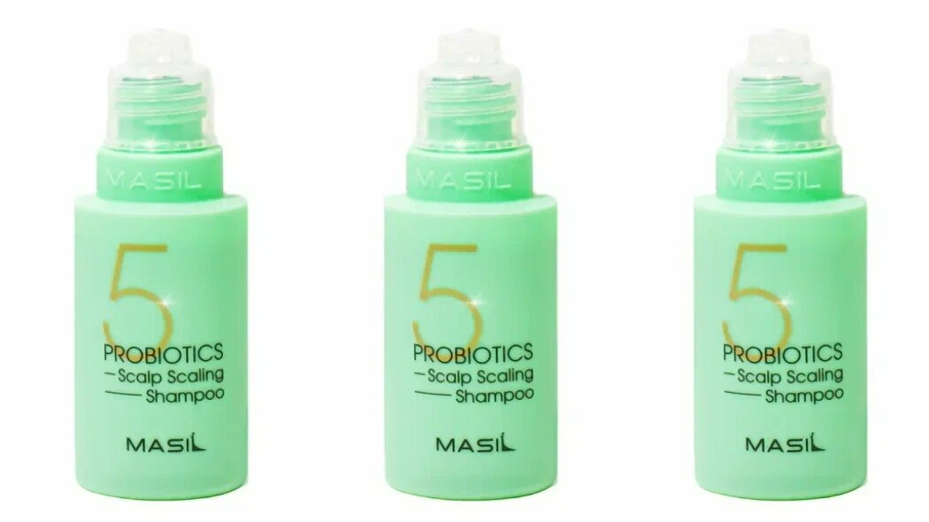 Шампунь Masil 5 Probiotics Scalp Scaling Shampoo, 50 мл, 3 шт