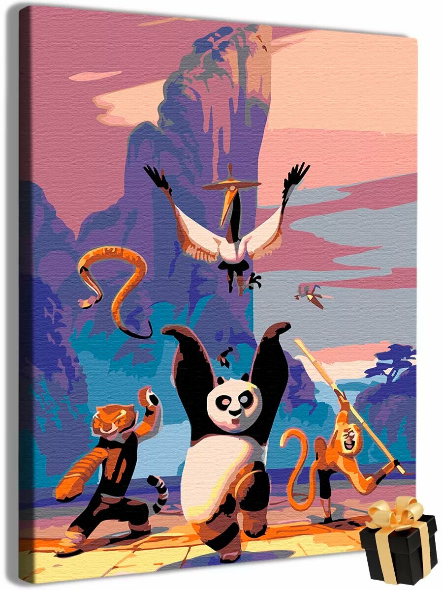 Картина по номерам Кунгфу Панда