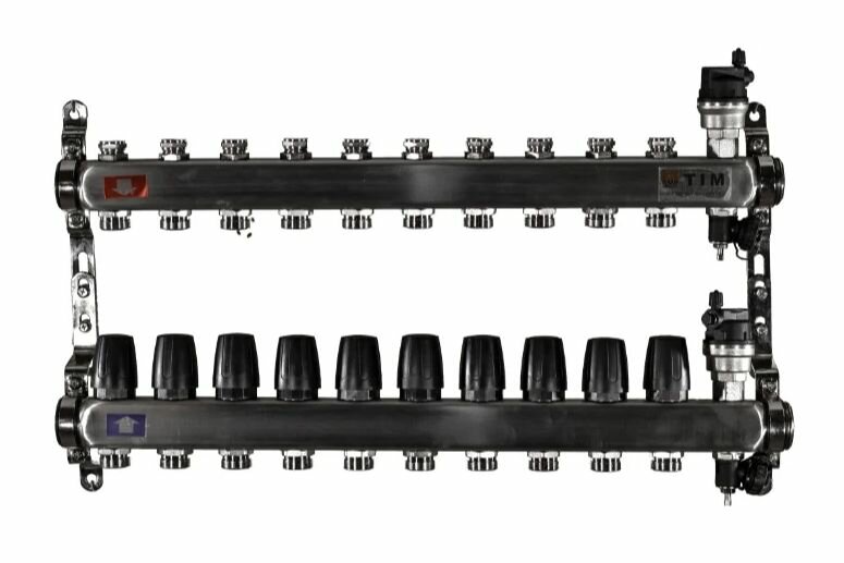 Коллекторная группа без расходомера 10-вых. (нерж. квад.)TIM